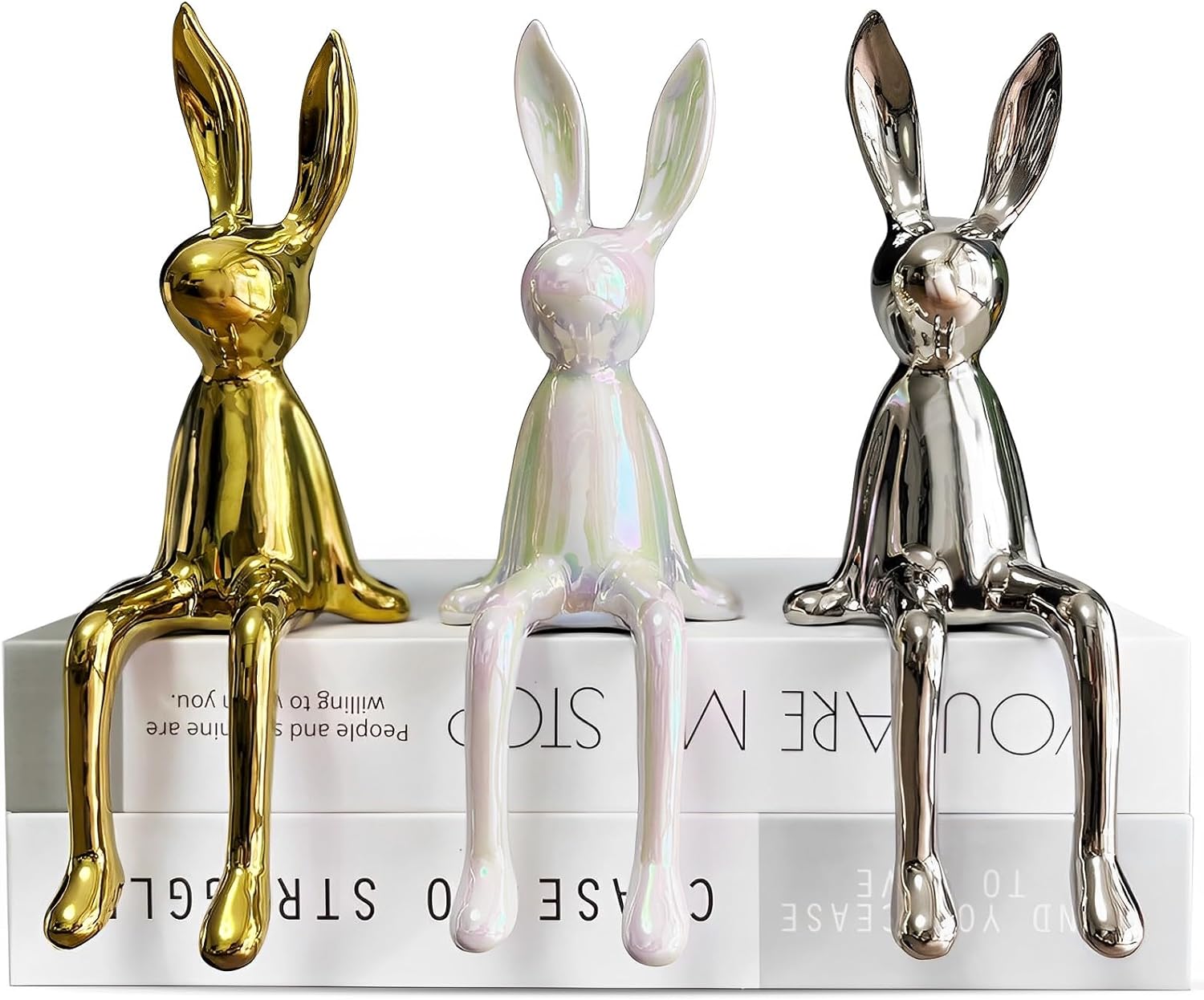Goodsright Decor 3-Piece Rabbit Decor Sculptures – Home, Office, Living ...